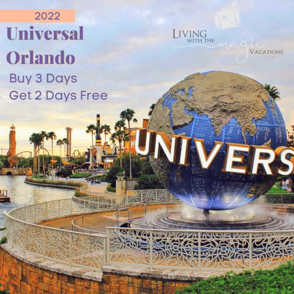 Buy 3 Get 2 Free Ticket Special for Universal Orlando 2021 Vacations
