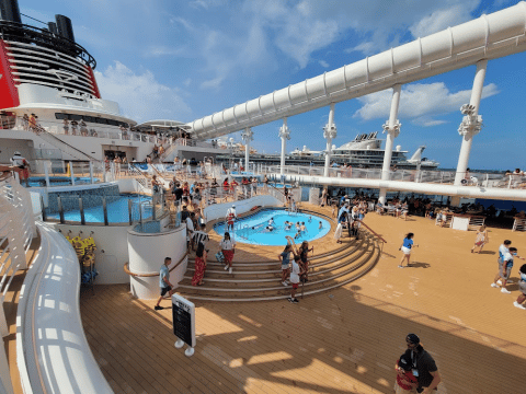 Pools on the New Disney Wish Cruise Ship